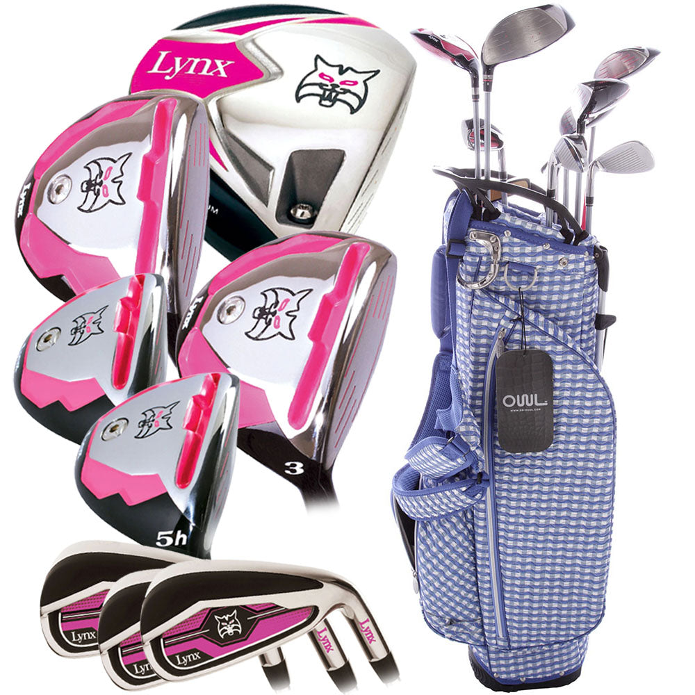 Lynx Ladies 11-Piece Premium Crystal Golf Package Set - White/Violet/L