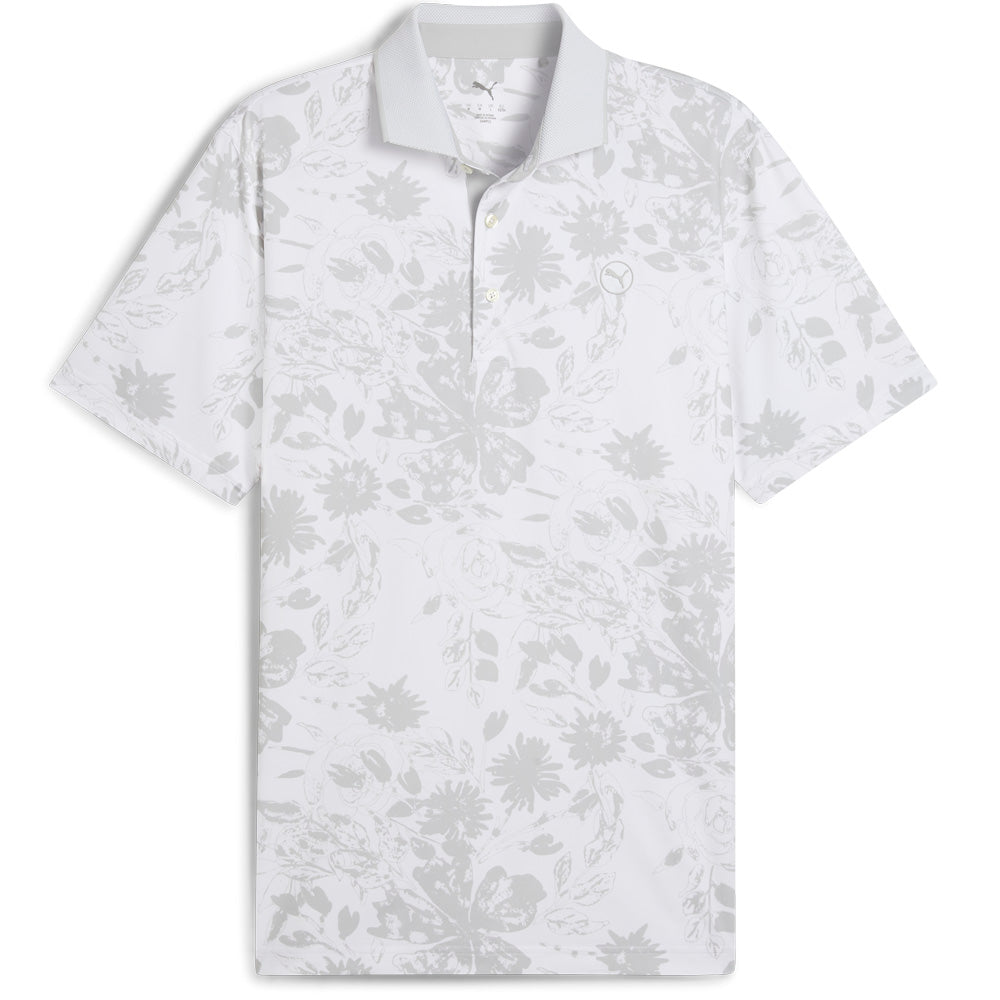 Puma MATTR Rose Polo Shirt - White Glow/Ash Gray