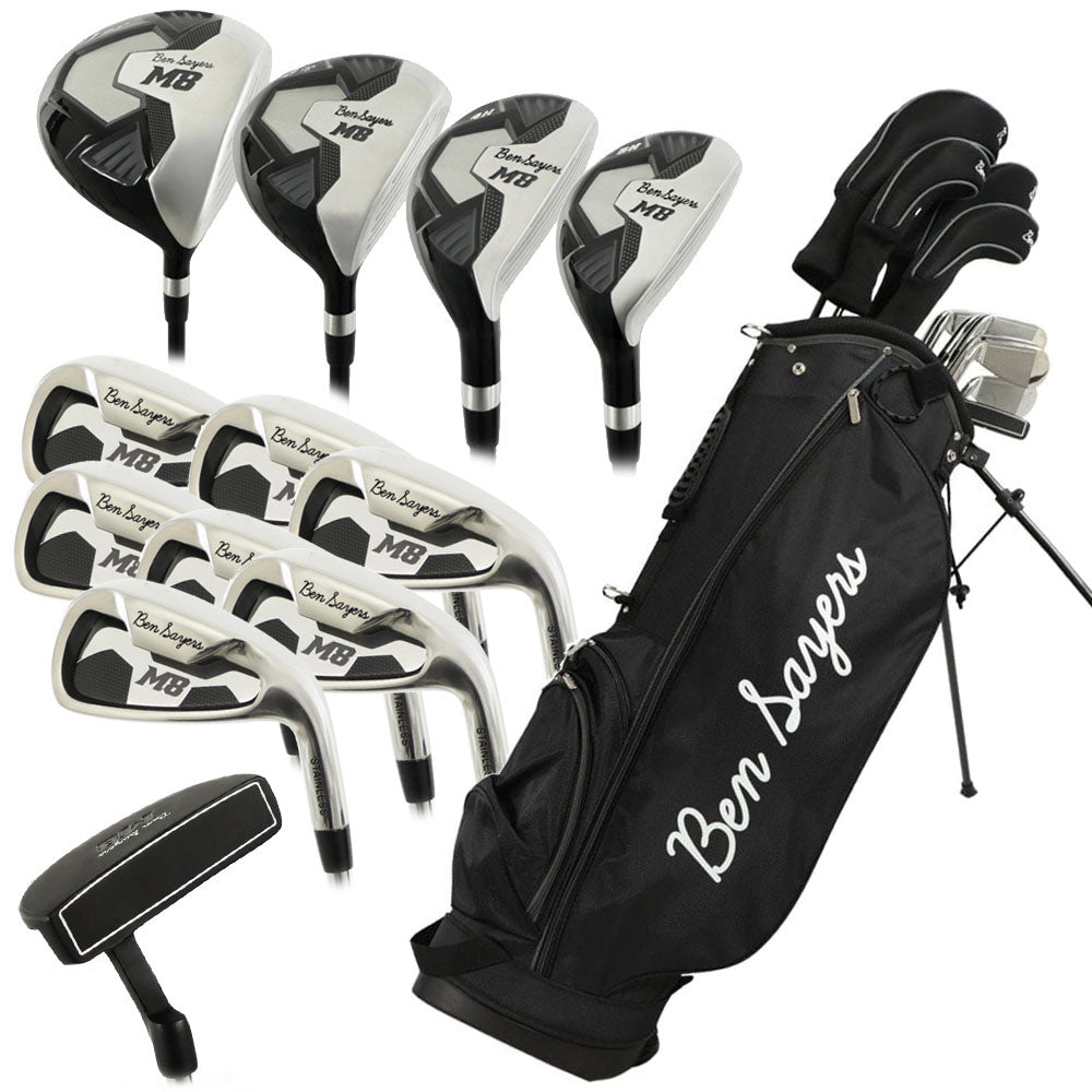 Ben Sayers M8 13-Piece Stand Bag Package Set - Black/Grey - Steel