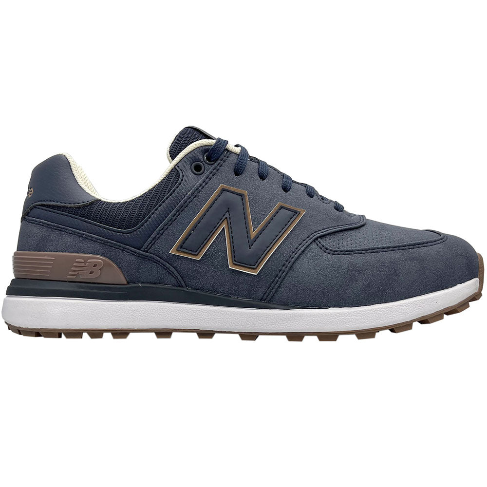 New Balance 574 Greens V2 Spikeless Waterproof Shoes - Navy/Gum