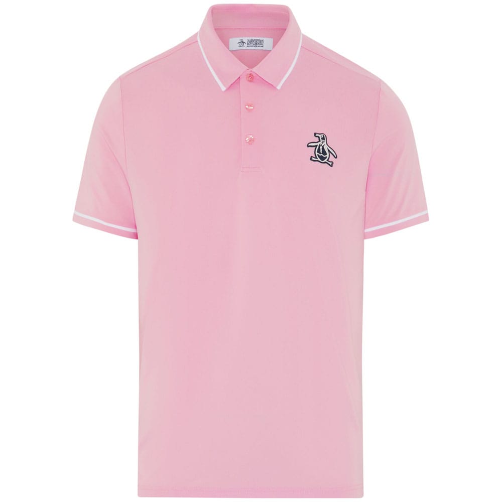 Original Penguin Heritage Polo Large Pete Logo Polo Shirt - Gelato Pin