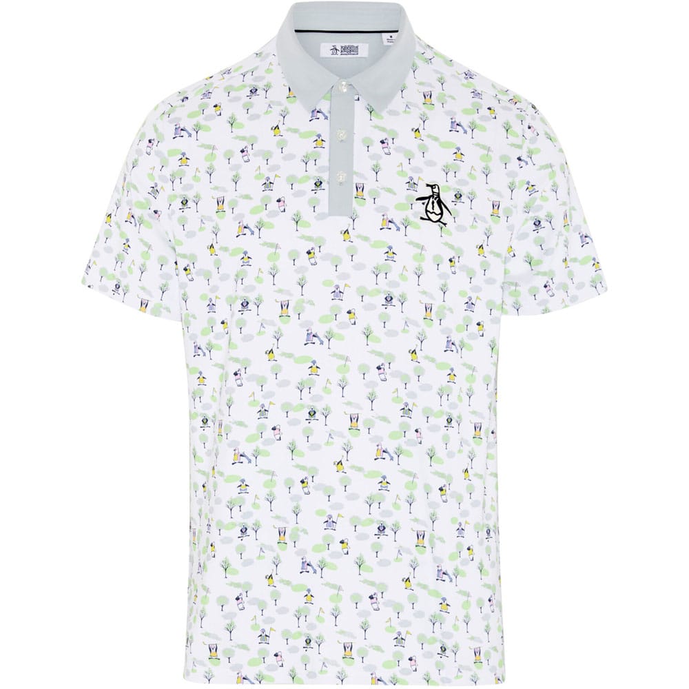 Original Penguin Pete On The Course Large Pete Logo Polo Shirt - Brigh