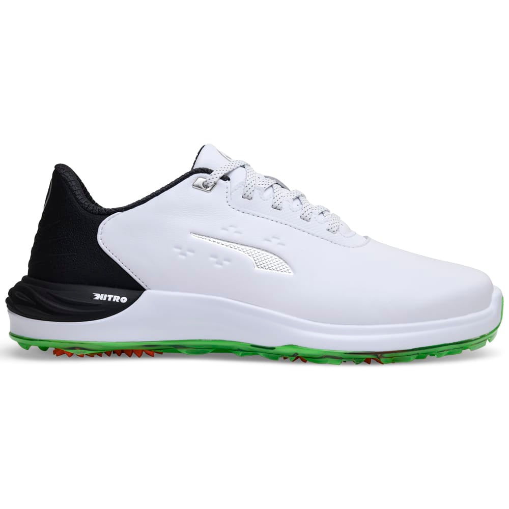 Puma Phantomcat NITRO Spiked Waterproof Shoes - White/Black/Fluro Gree