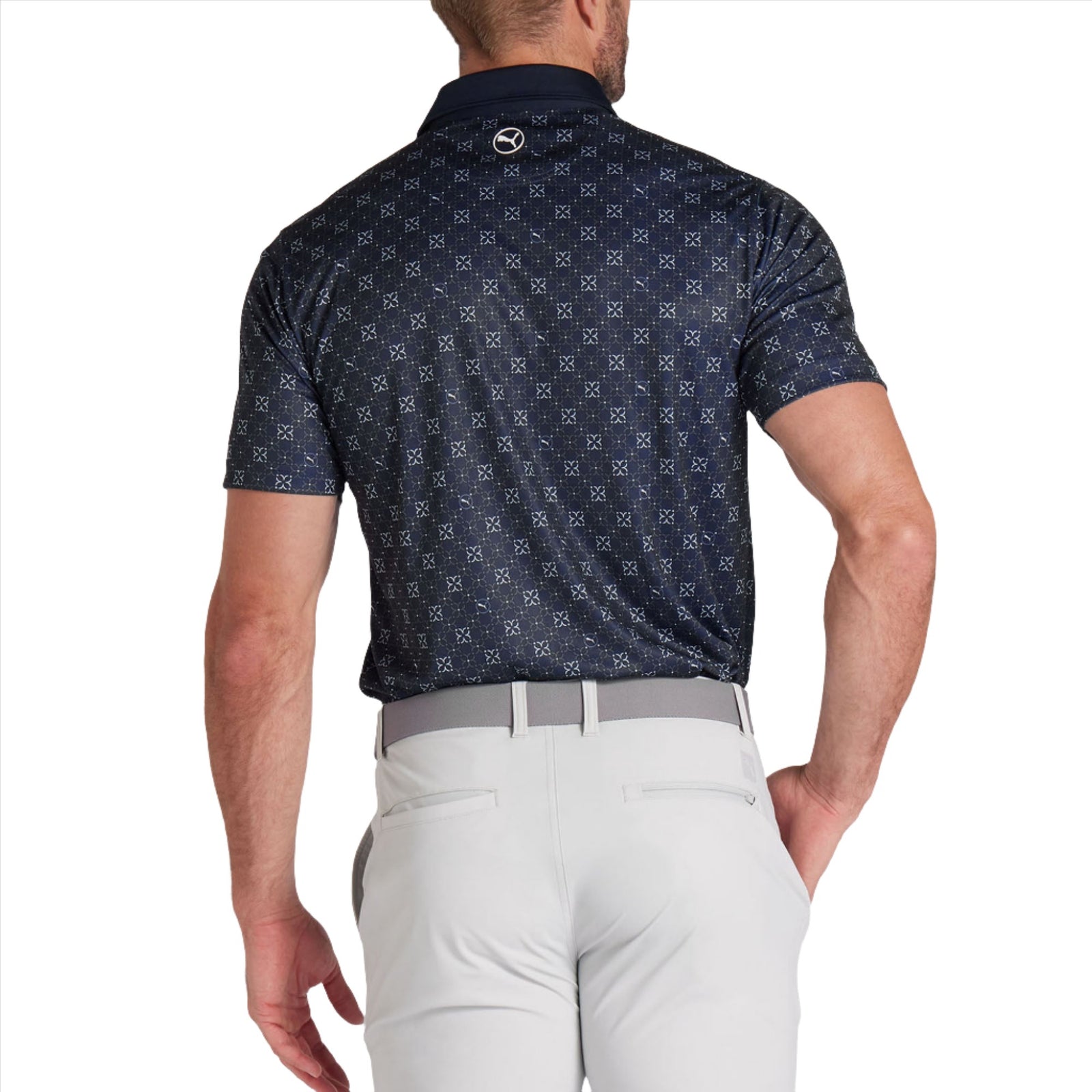 Puma Pure Monogram Polo Shirt - Deep Navy/Slate Sky