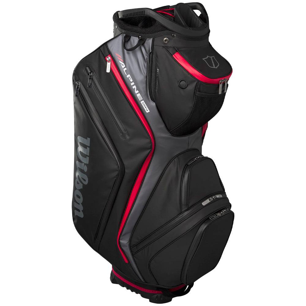 Wilson Alpine Dry Waterproof Cart 14 Bag - Black/Grey/Red