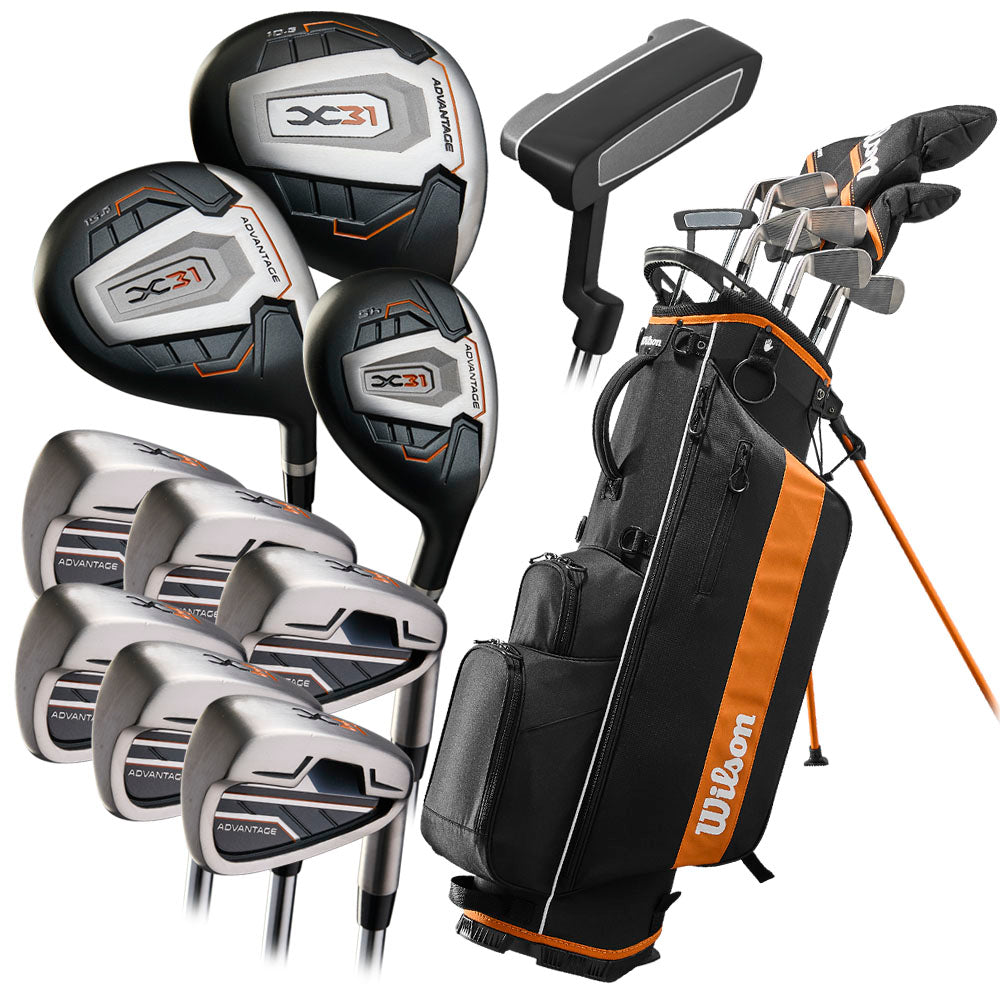 Wilson X31 Advantage 11-Piece Stand Bag Package Set +1" Longer - Steel