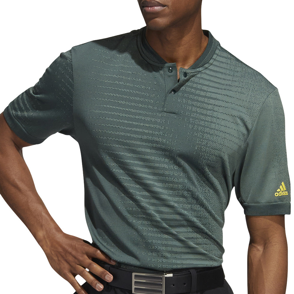 adidas Statement Seamless Polo Shirt - Shadow Green/Traditional Green