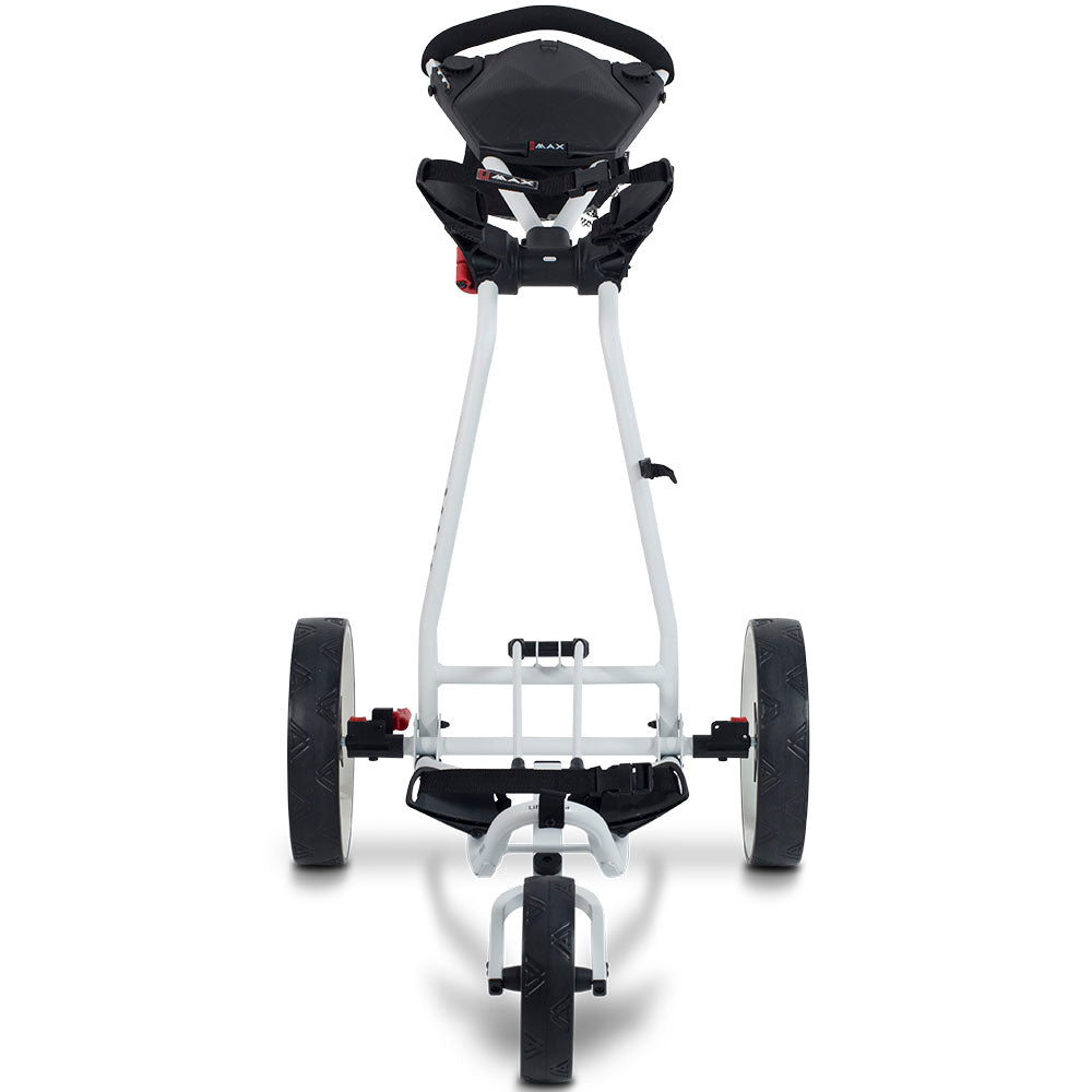 Big Max Autofold X 3-Wheel Push Trolley - White/Cobalt