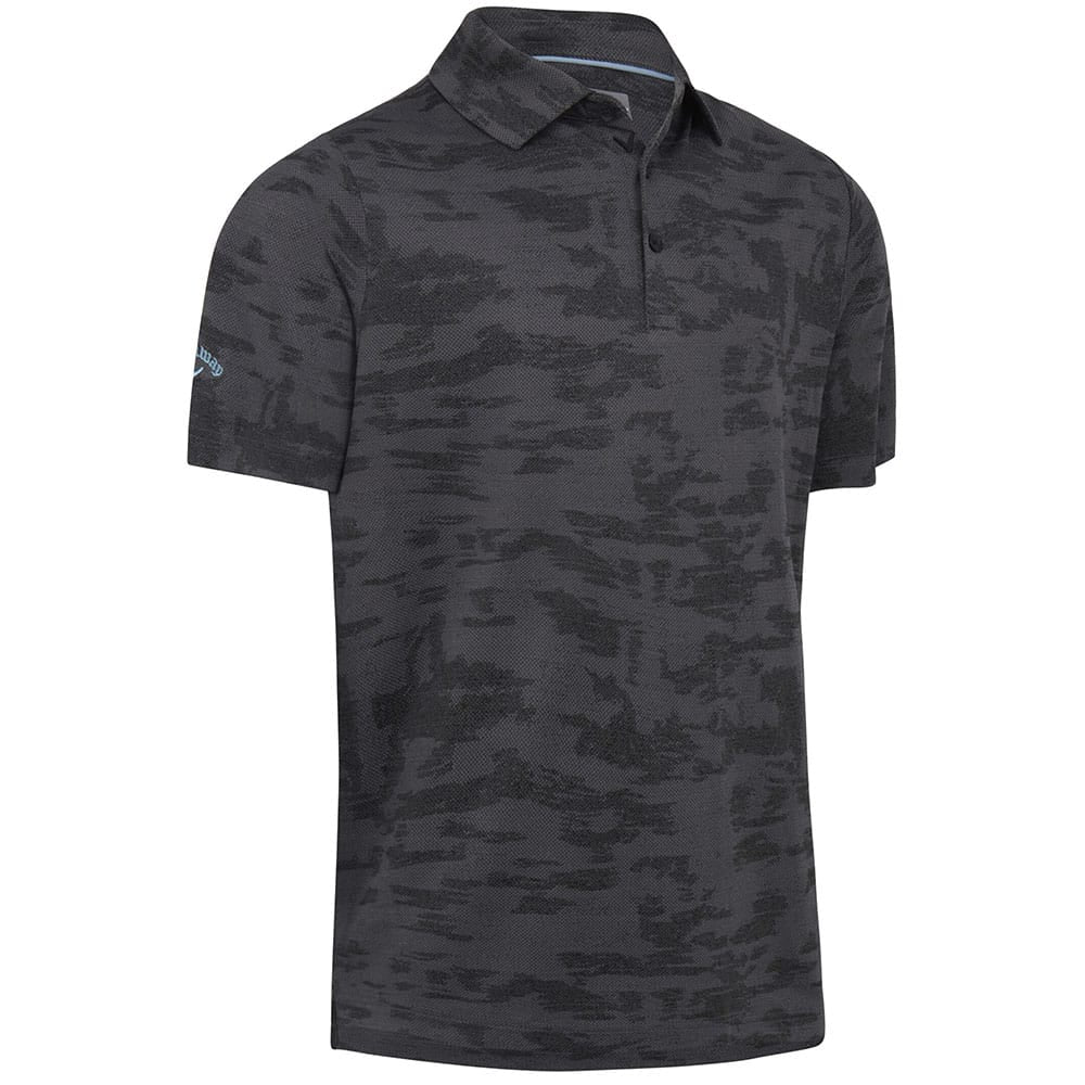 Callaway Digital Camo Jacquard Polo Shirt - Black Heather