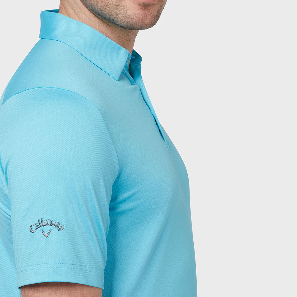 Callaway Swing Tech Solid Polo Shirt - Blue Grotto