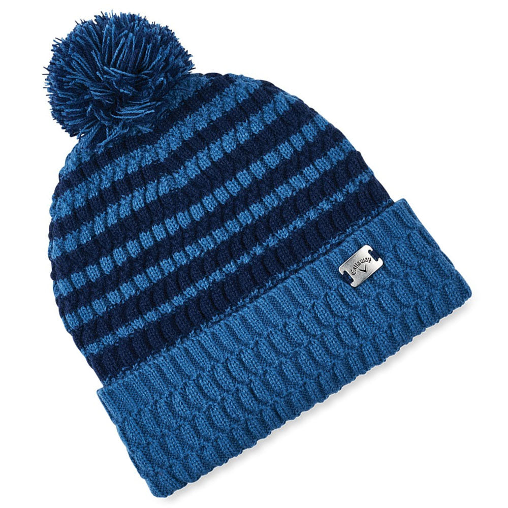 Callaway Winter Pom Pom Beanie Hat - Blue/Navy