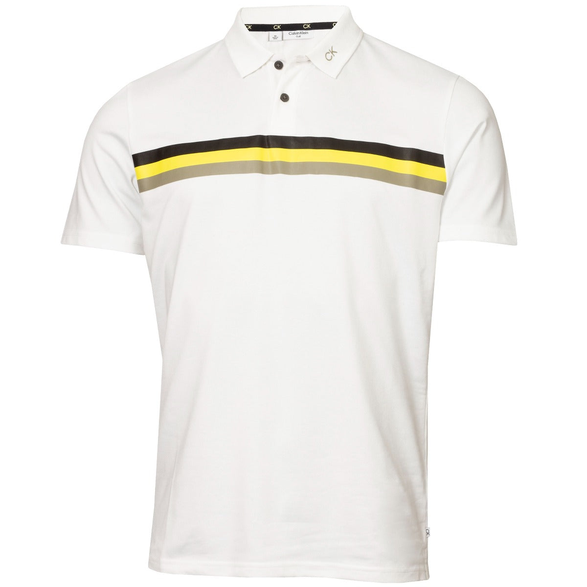 Calvin Klein Parker Polo Shirt - White/Acid Yellow