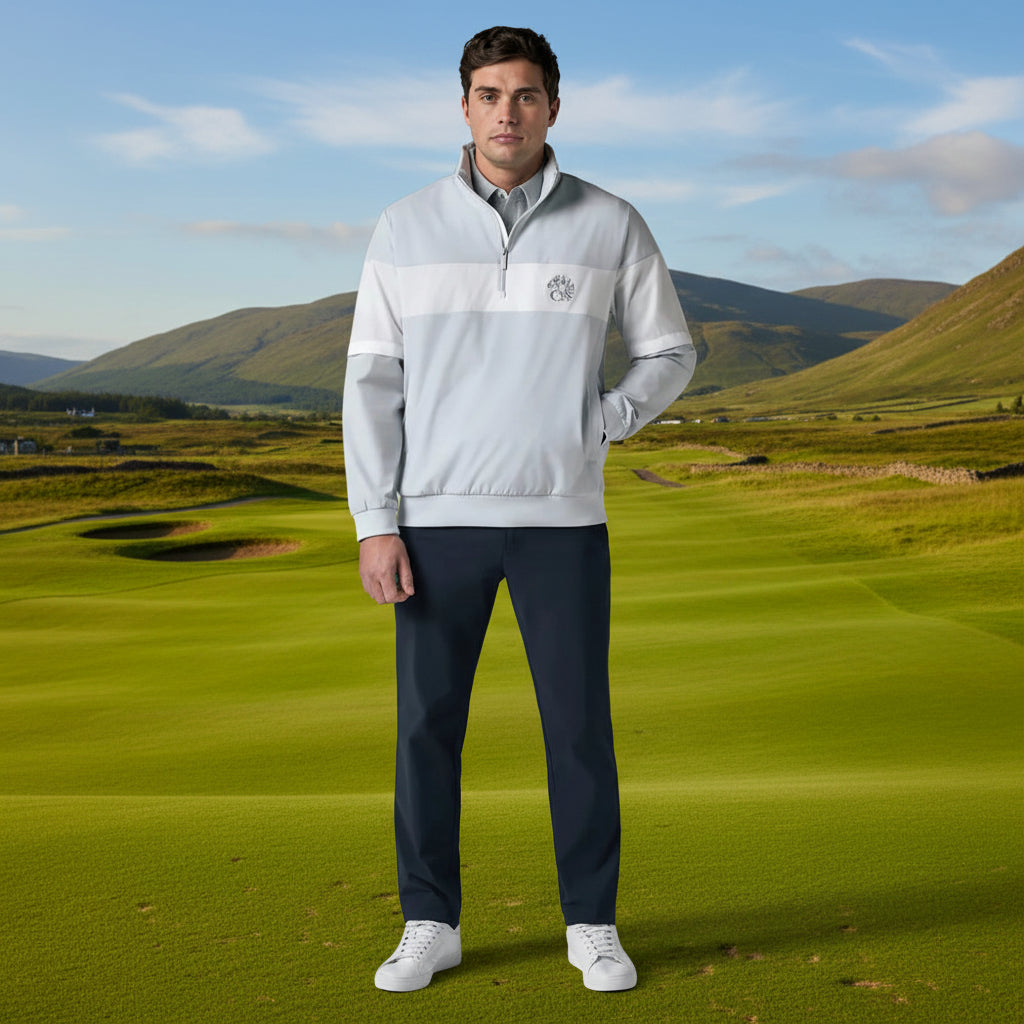 Callaway Legacy Collection Half Zip Convertible Rain Jacket - Gray Daw