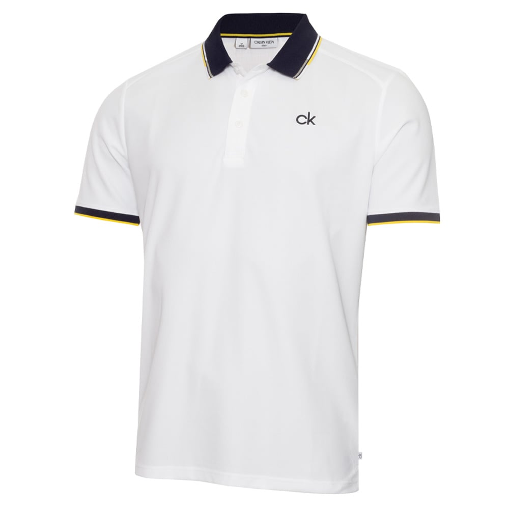 Calvin Klein Snead Polo Shirt - White/Solar