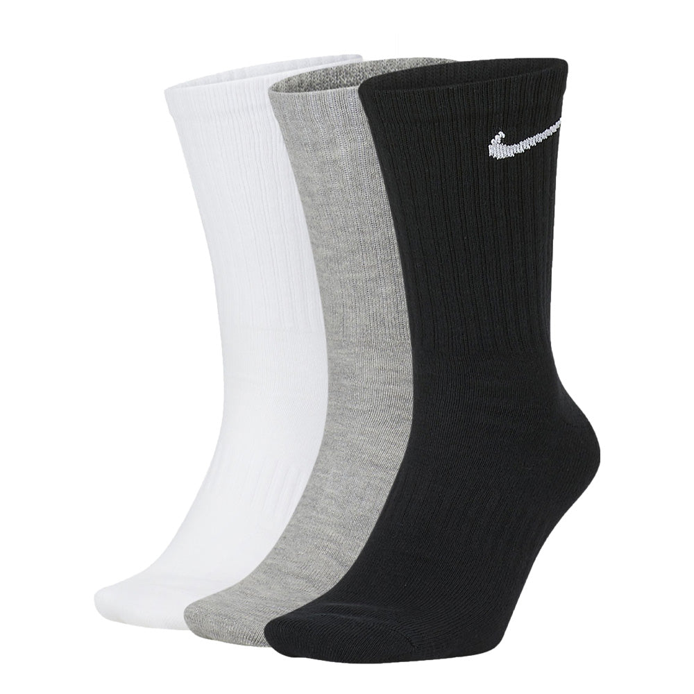 Nike Everyday Lightweight Training Crew Sock - Black/Grey/White (3 pac