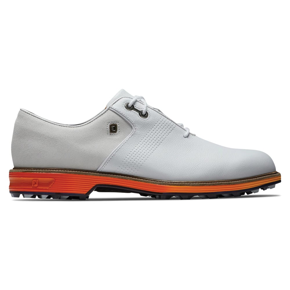 FootJoy Premiere Series Sunset Flint Spikeless Shoes - White/White/Ora