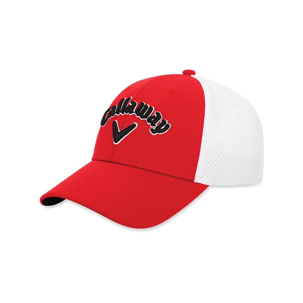 Callaway Mesh Fitted Cap - Red/White/Black