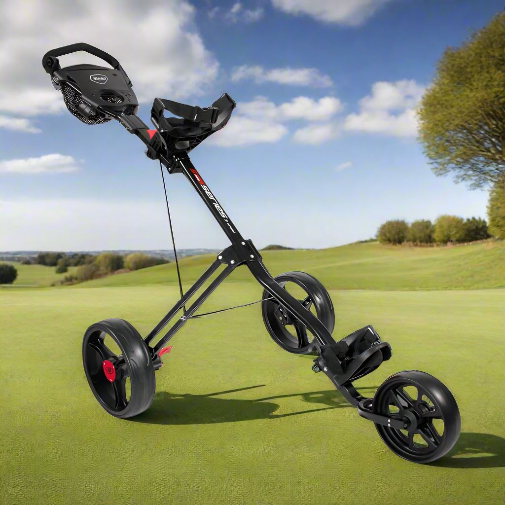 Masters Golf 5 Series 3-Wheel Push Trolley – Black