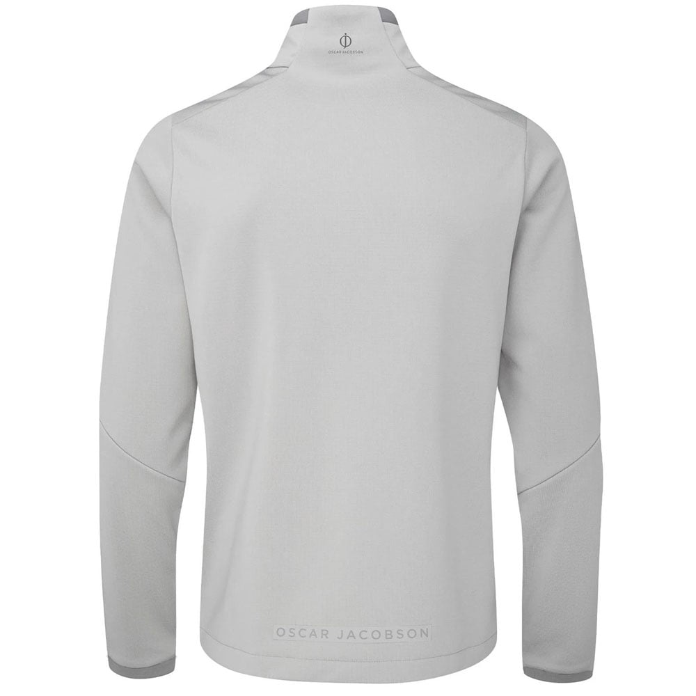 Oscar Jacobson Talbot Tour Mid Layer 1/2 Zip Pullover - Light Grey