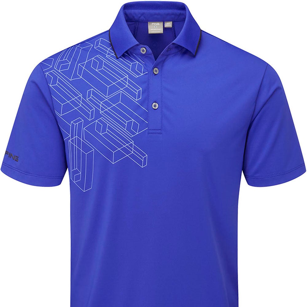Ping 1-A Putter Polo Shirt - Blue Surf