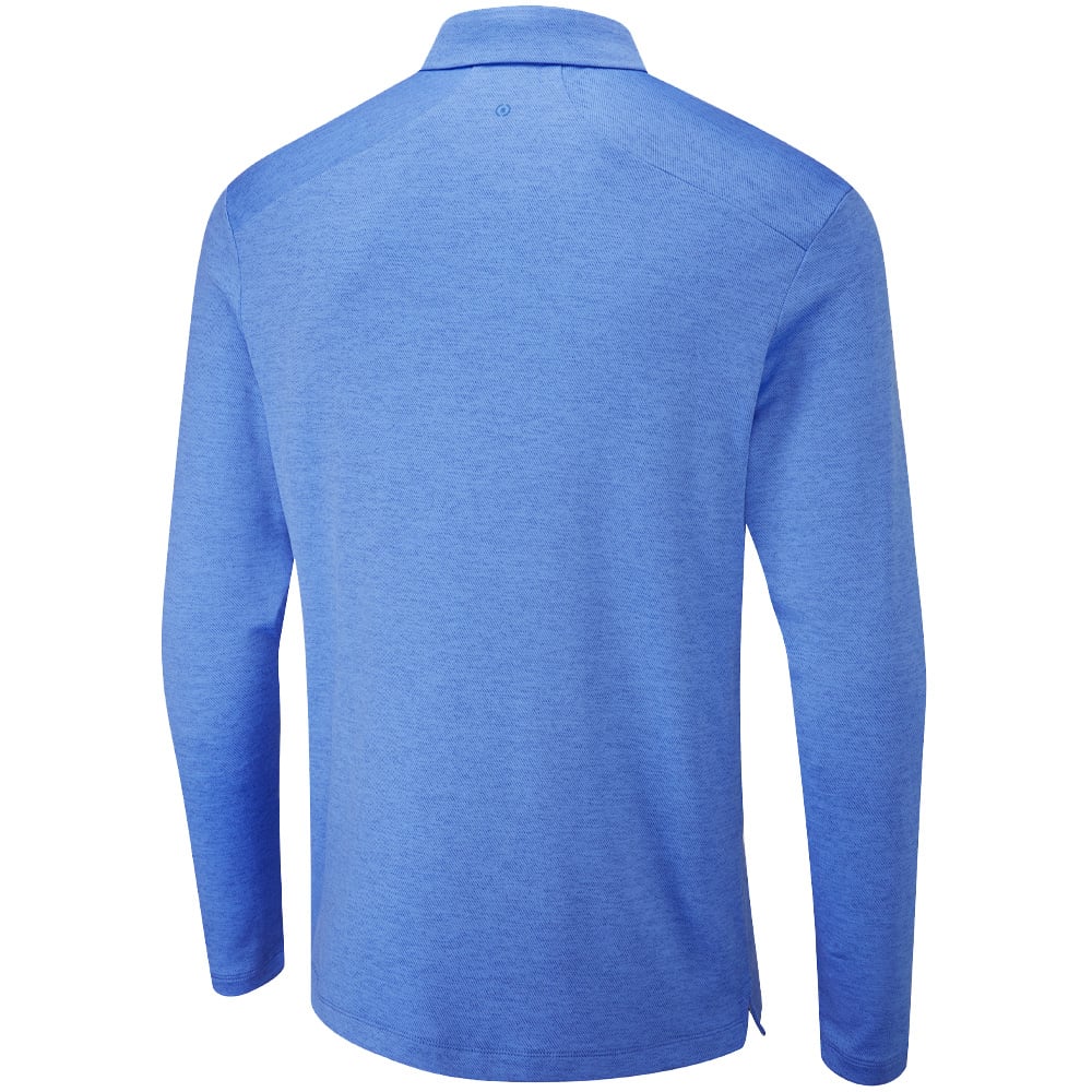 Ping Angus Long Sleeved Polo Shirt - French Blue Multi