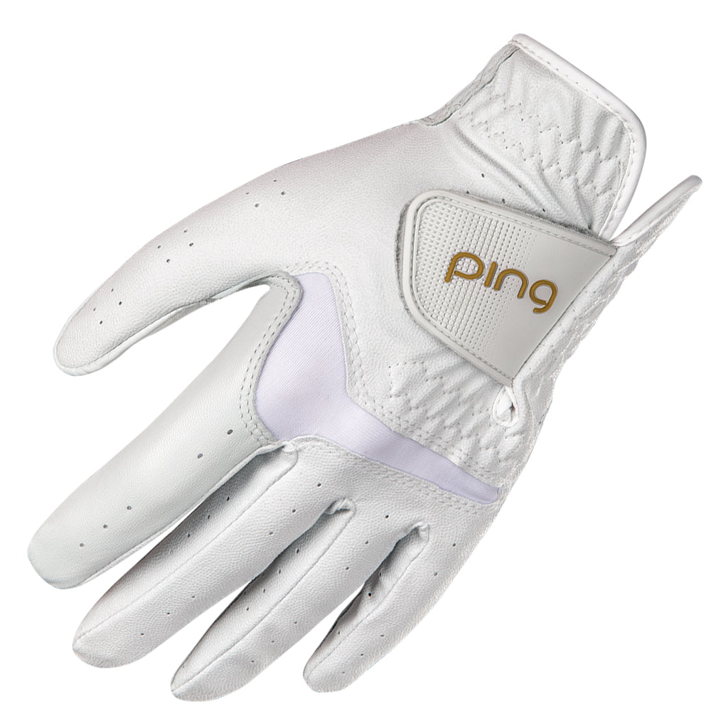 Ping Ladies Sport 223 Golf Glove - White/Gold
