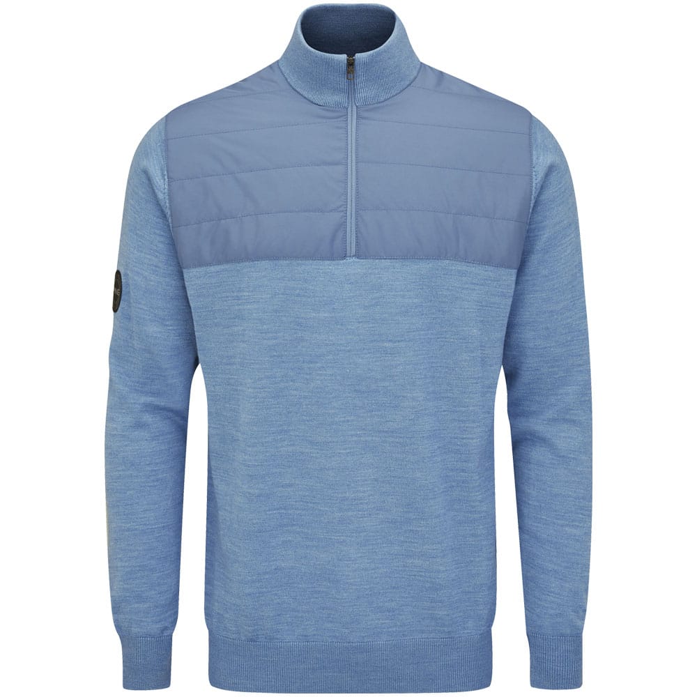 Ping Randle 1/4 Zip Midlayer - Stone Blue Marl