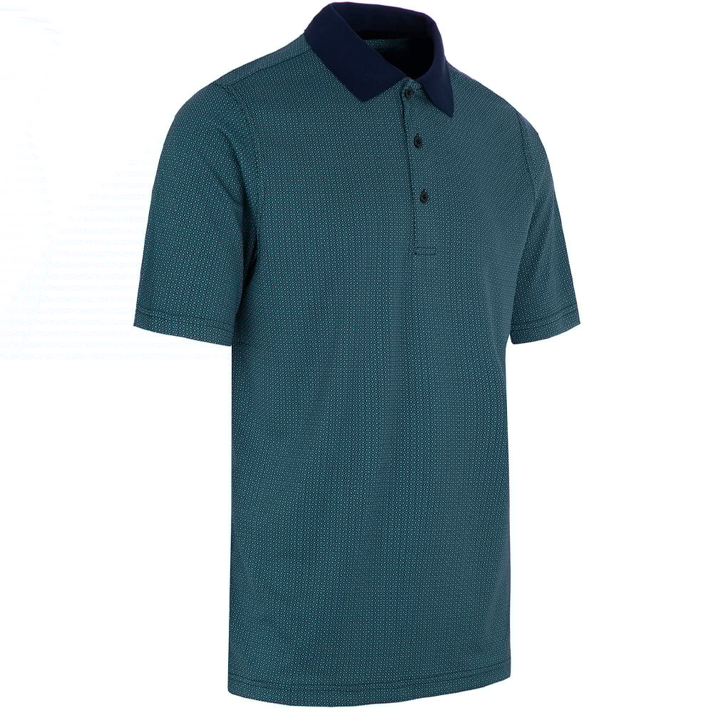 ProQuip Pro Tech Double Jacquard Polo Shirt - Navy/Porcelain