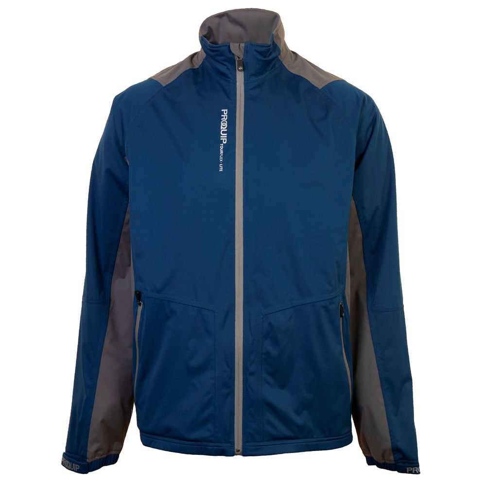 ProQuip TourFlex-Lite Waterproof Rain Jacket - Opal Blue/Pewter