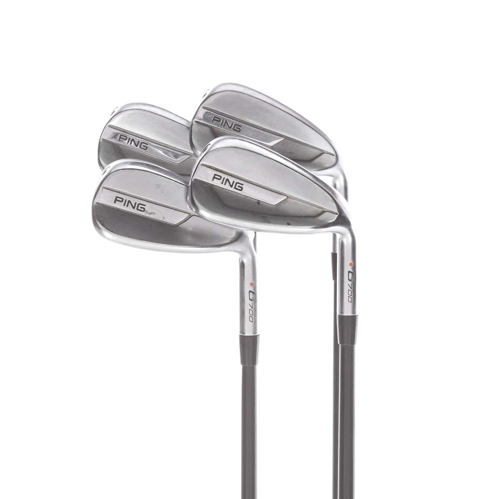 Ping G700 Graphite Mens Right Hand Irons 7-PW Red Dot 1* Flat Regular