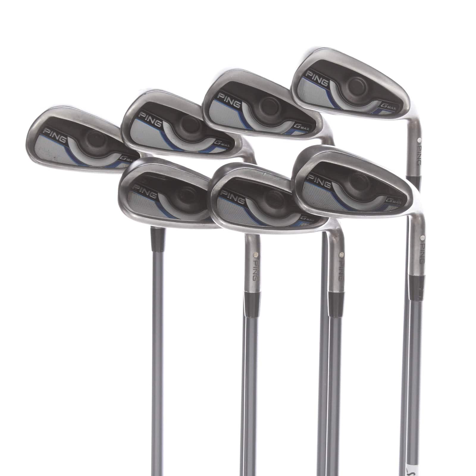 Ping GMax Graphite Mens Right Hand Irons 5-UW White Dot 3* Upright Reg
