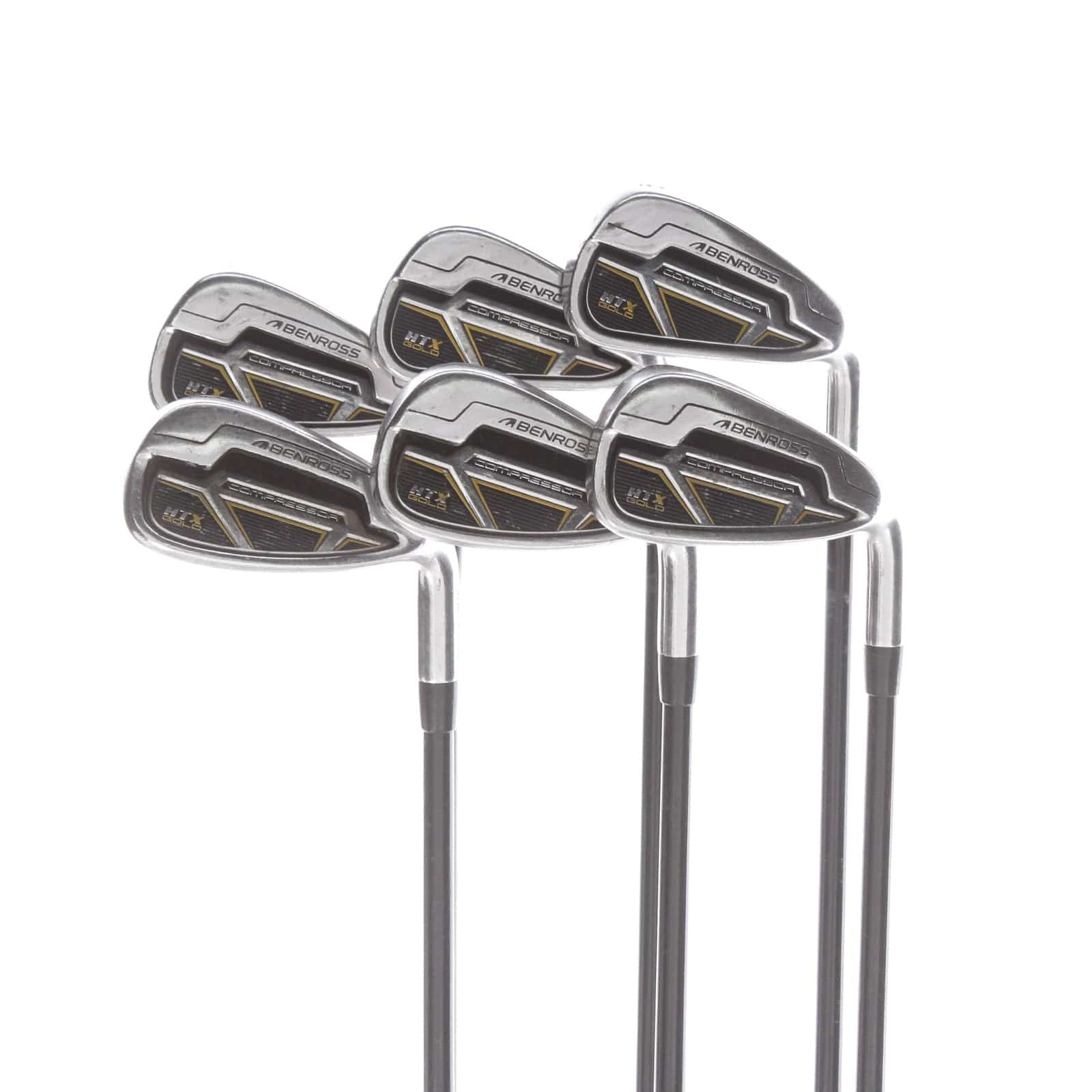 Benross HTX Gold Graphite Mens Right Hand Irons 6-GW Senior - Kuro Kag