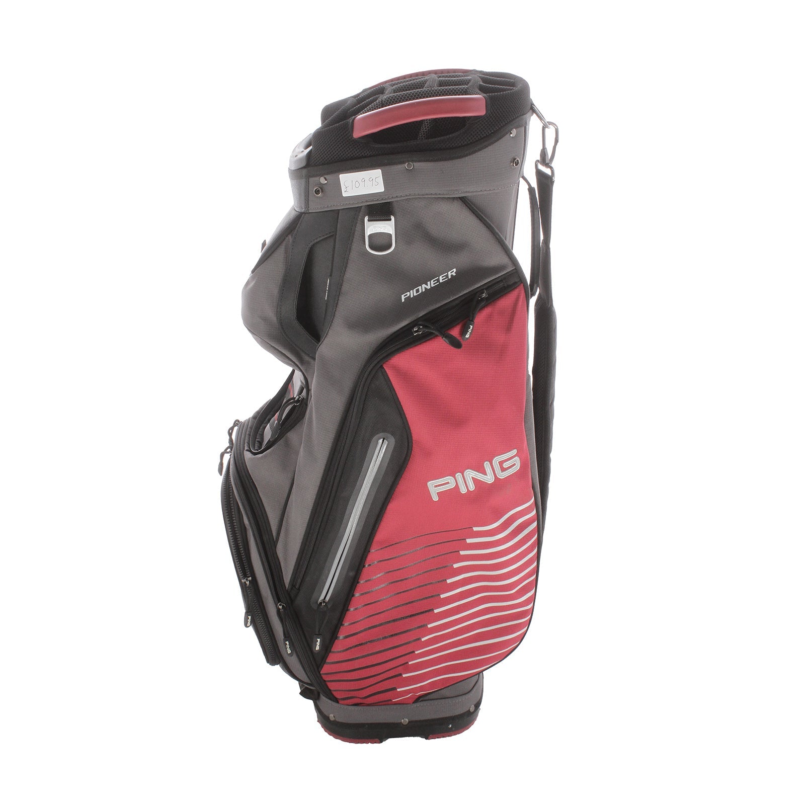 Ping Pioneer Cart Bag - Grey/Red