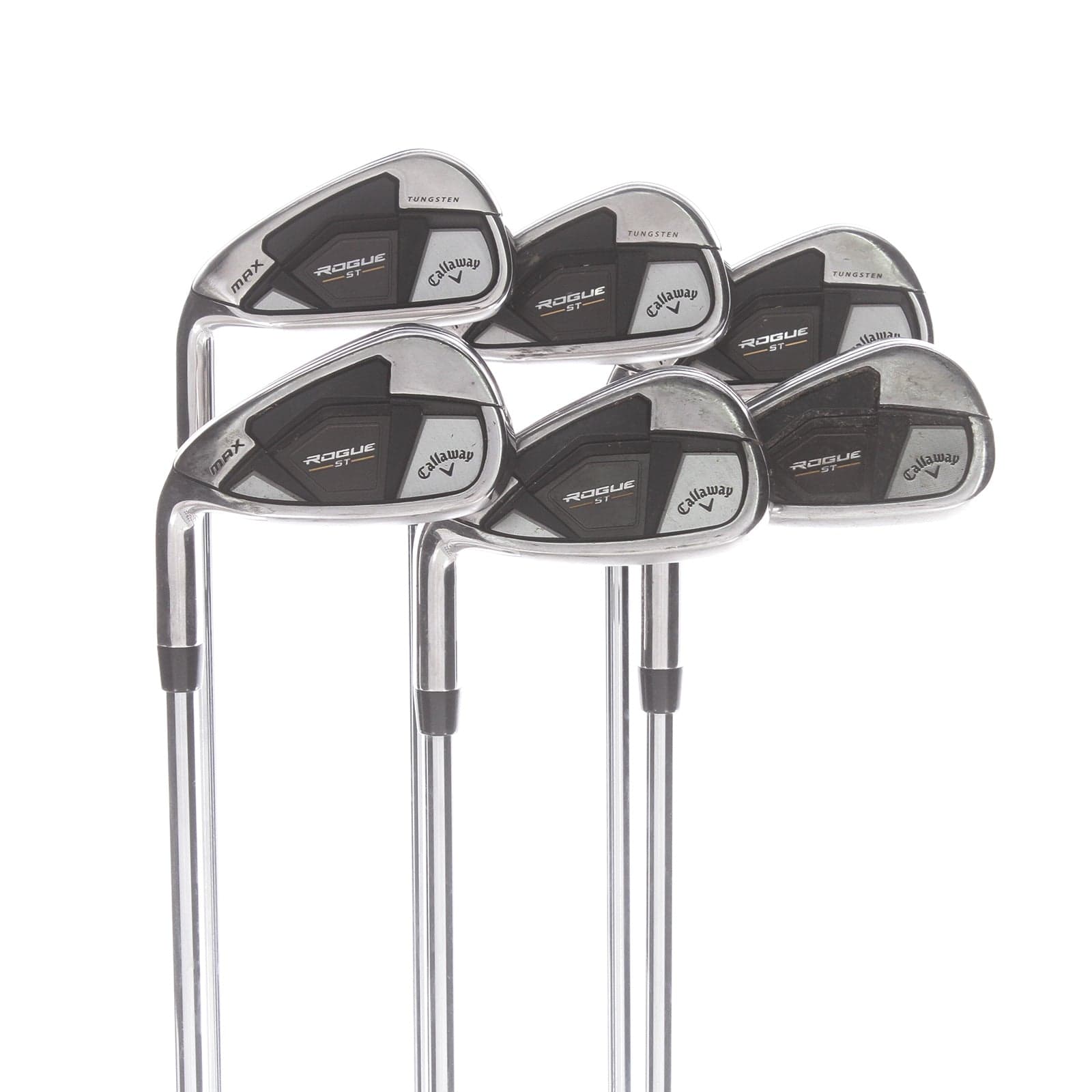 Callaway Rogue ST Max Steel Mens Left Hand Irons 5-PW Regular - Elevat