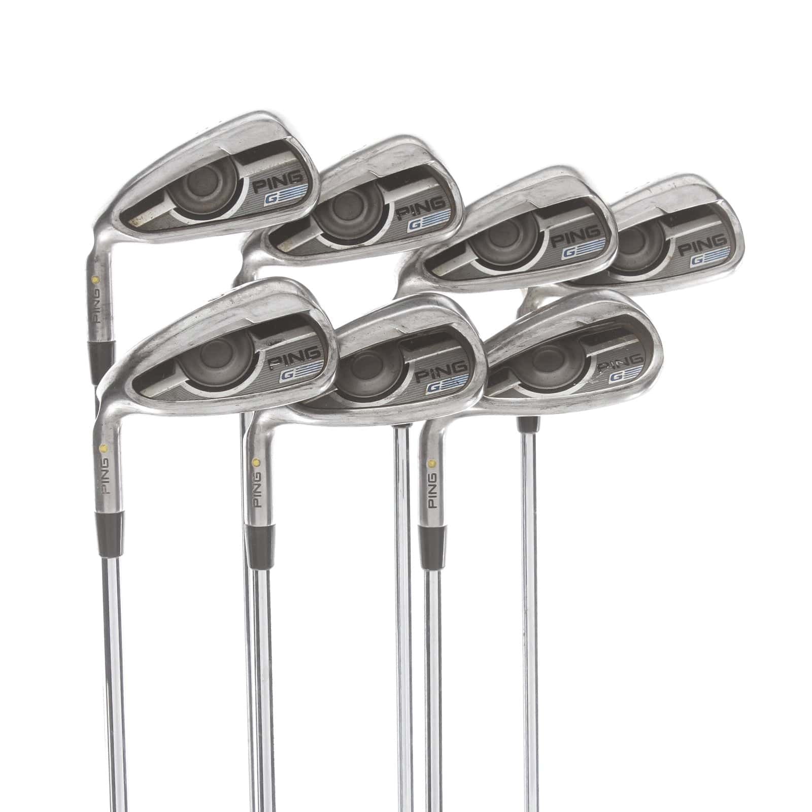 Ping G Steel Mens Left Hand Irons 5-SW Yellow Dot Regular - Ping AWT 2
