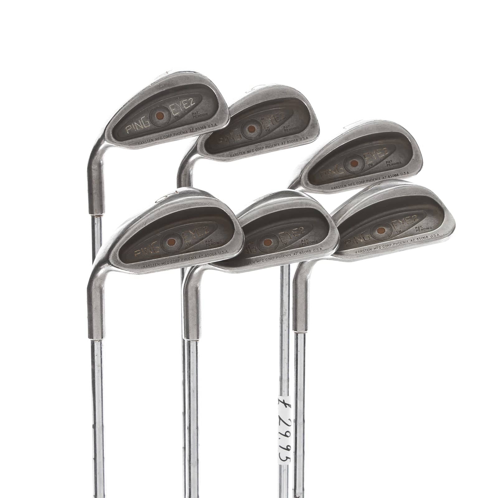 Ping Eye 2 Steel Mens Left Hand Irons 4-SW Orange Dot 2* Flat Regular