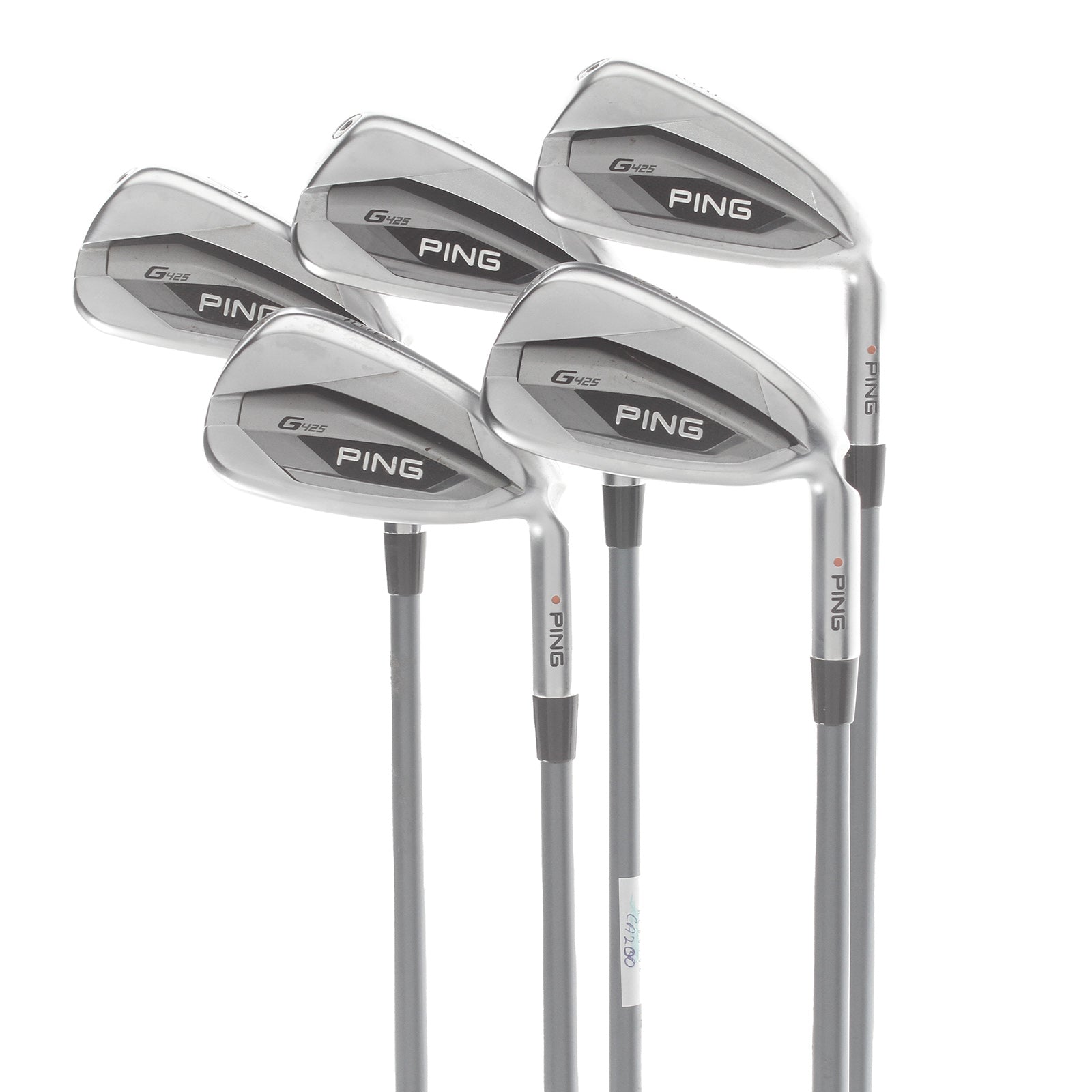 Ping G425 Graphite Mens Right Hand Irons 5-9 Orange Dot 2* Flat Regula