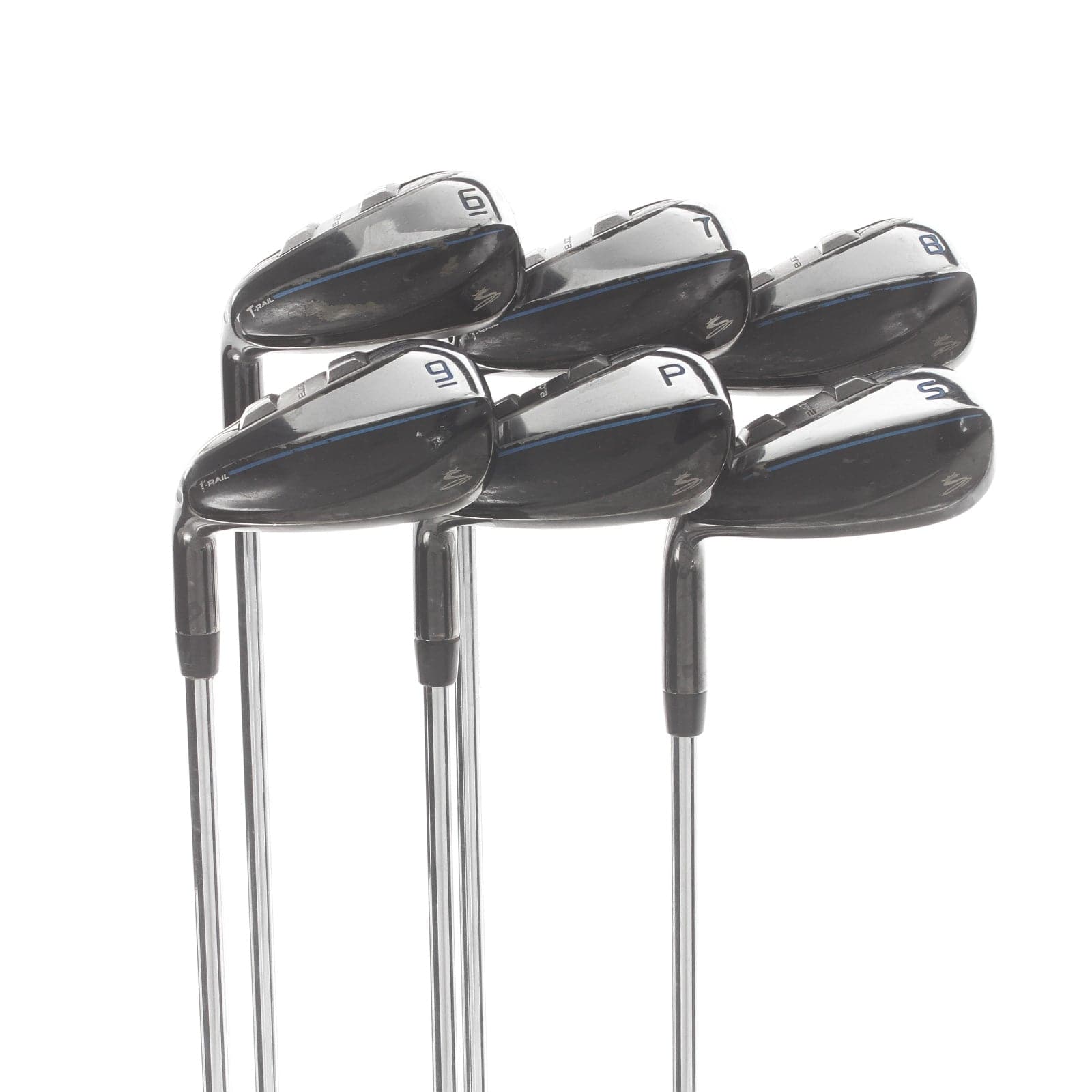 Cobra T-Rail Steel Mens Left Hand Irons 6-SW Regular - KBS Tour 90