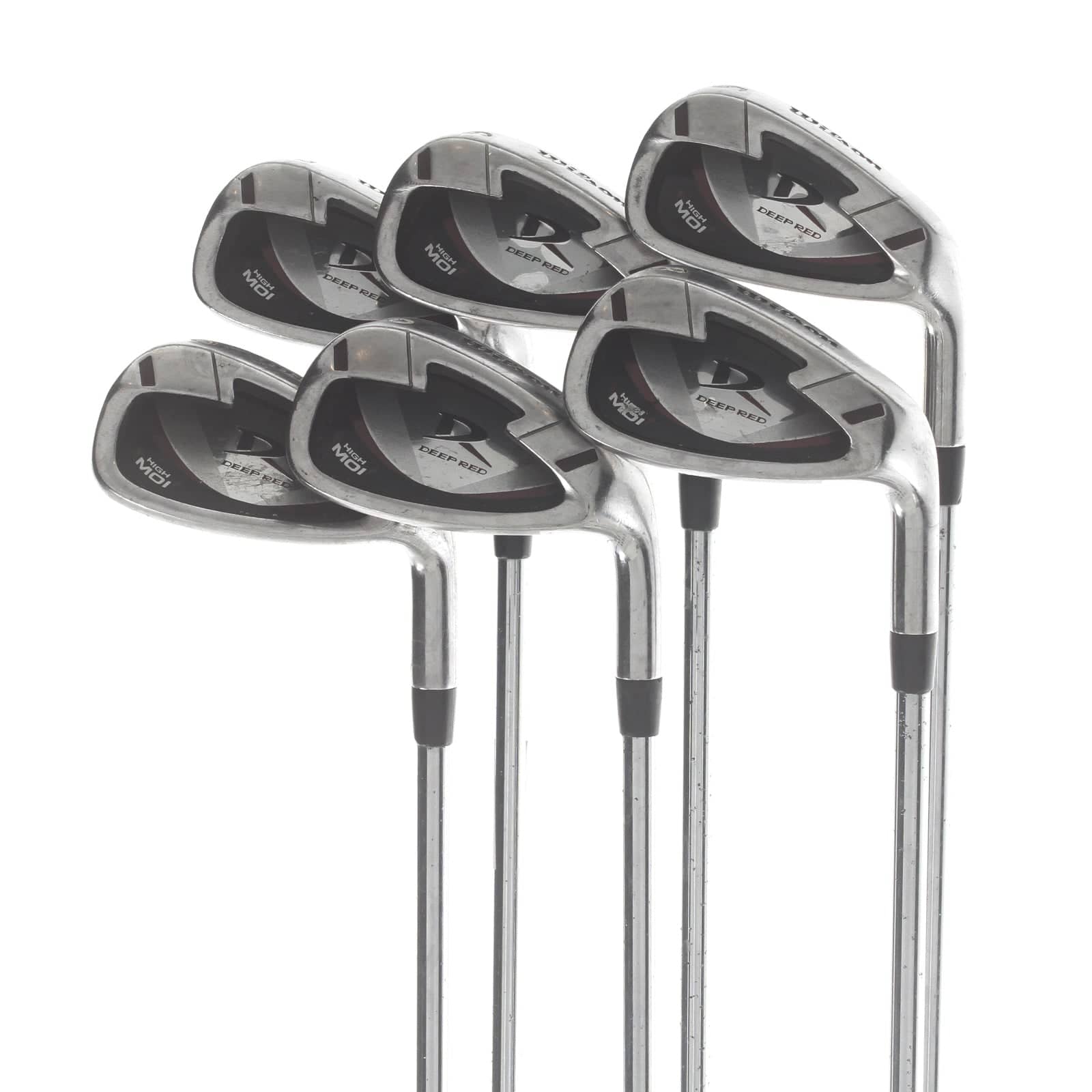 Wilson Deep Red Steel Mens Right Hand Irons 5-PW Uniflex - True Temper