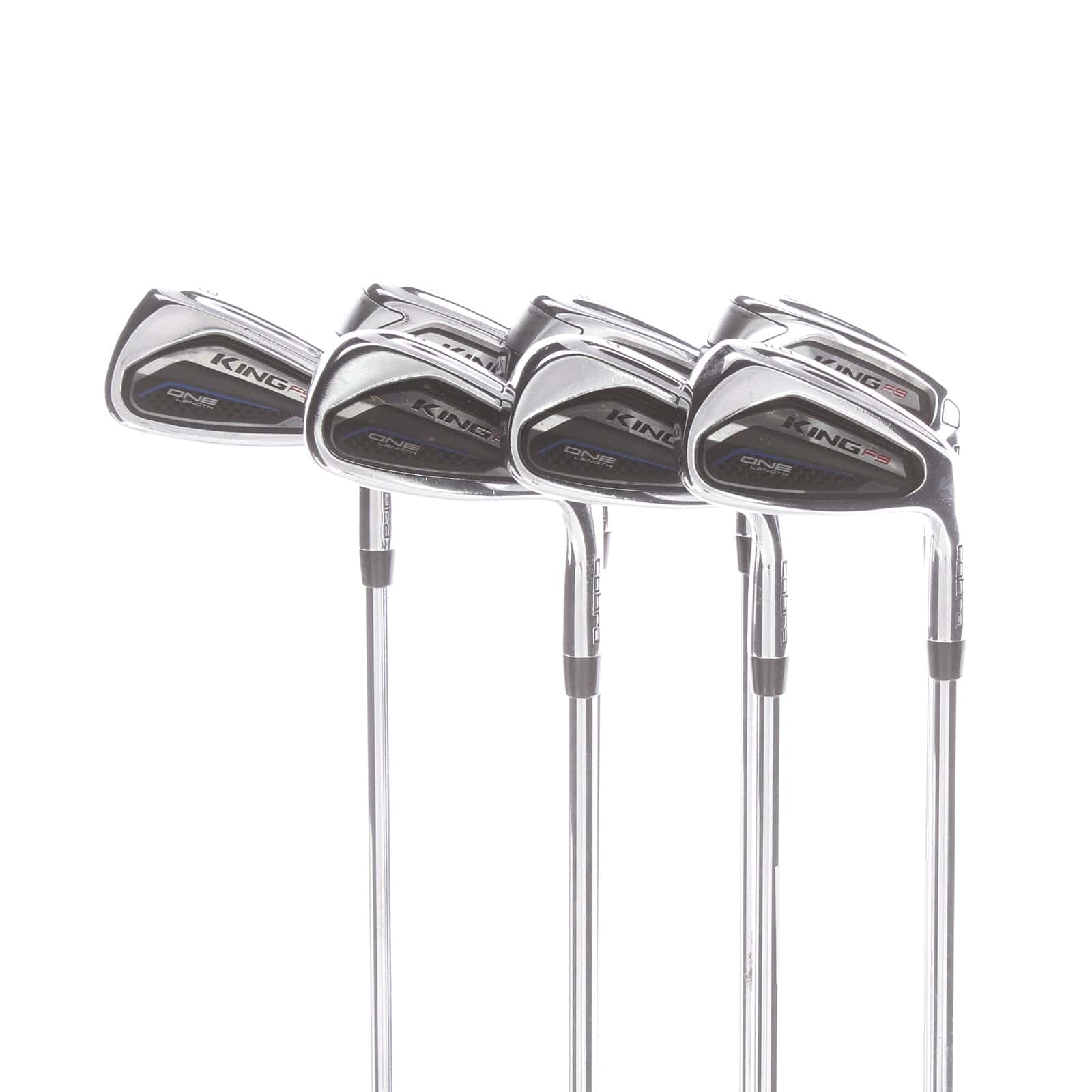 Cobra F9 One Lenght Steel Mens Right Hand Irons 5-GW Regular - KBS Tou