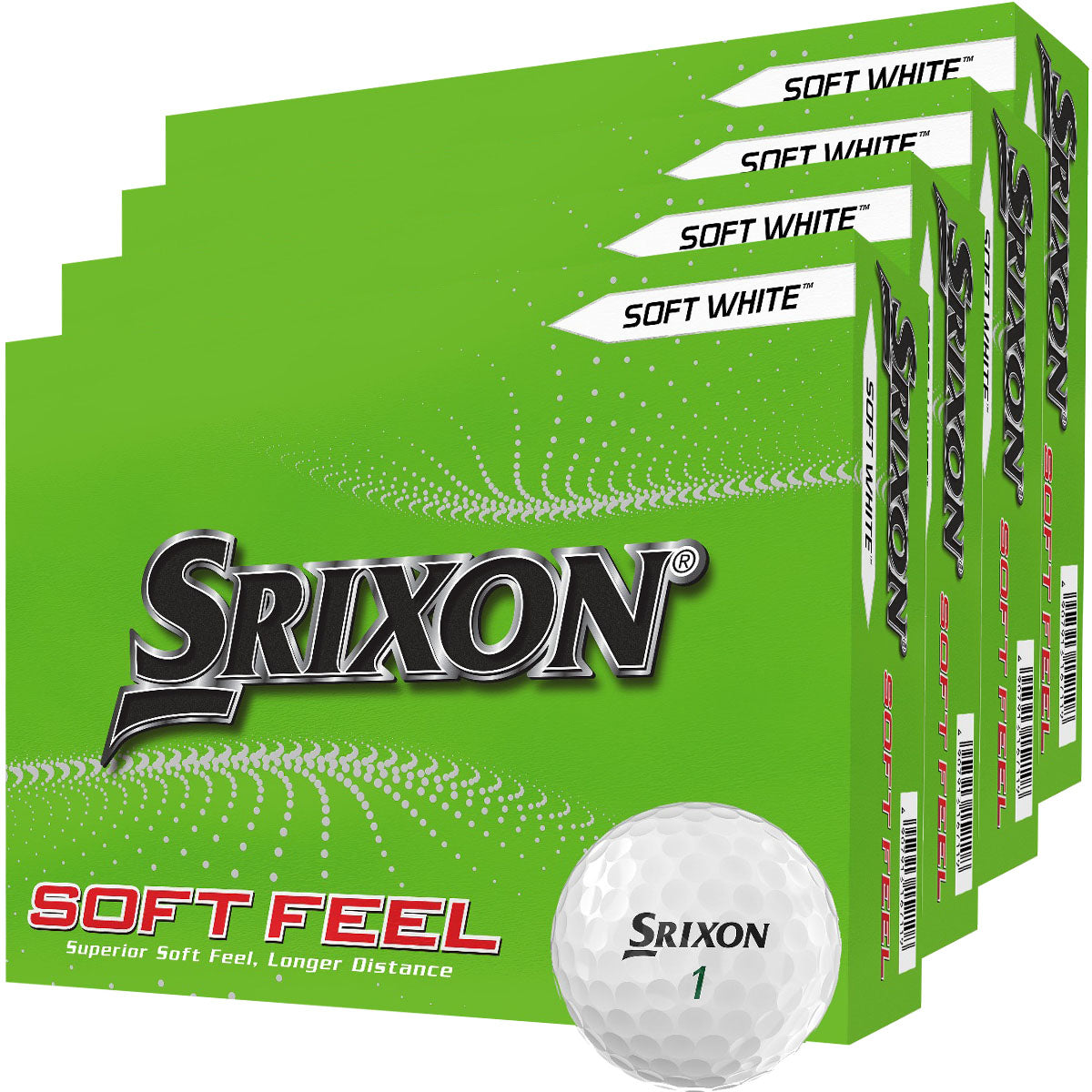 Srixon Soft Feel Golf Balls - White - 4 Dozen Pack