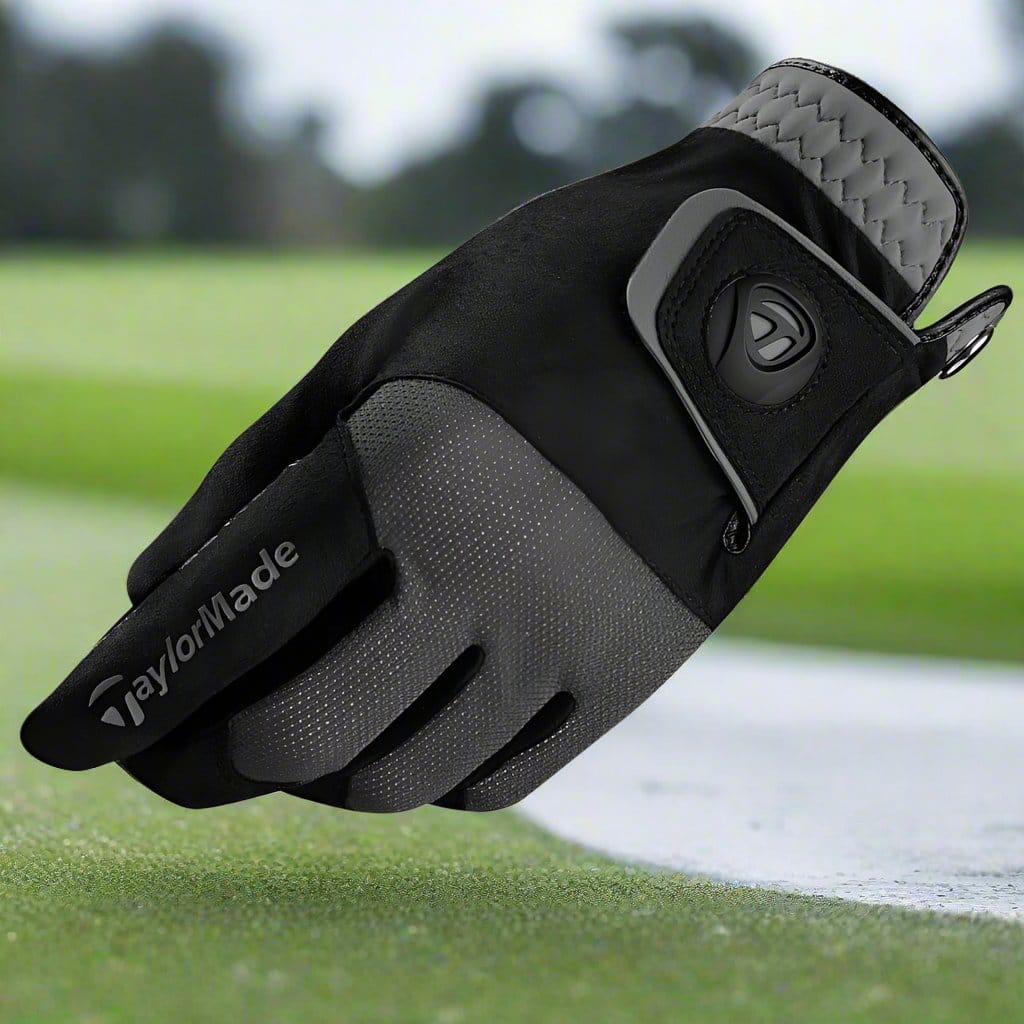 TaylorMade Rain Control Golf Gloves (Pair) - Black