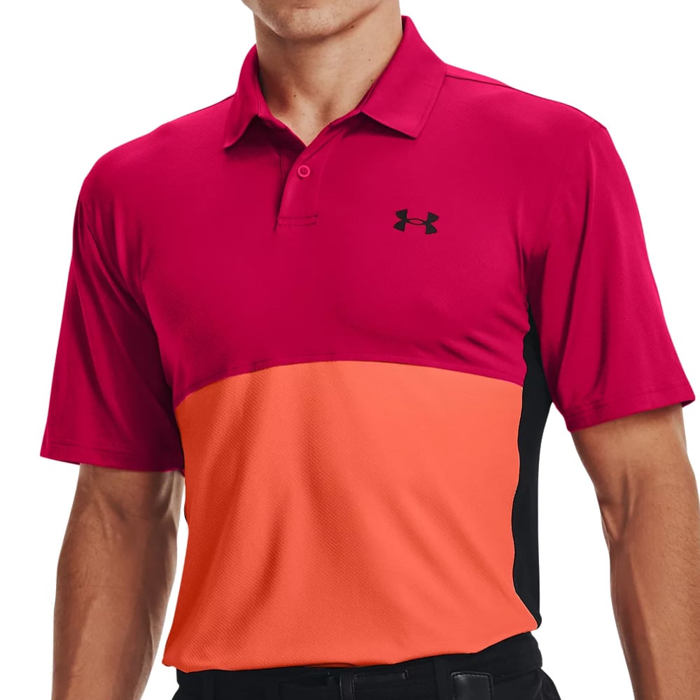 Under Armour Performance Blocked Polo Shirt - Knock Out/Electric Tange